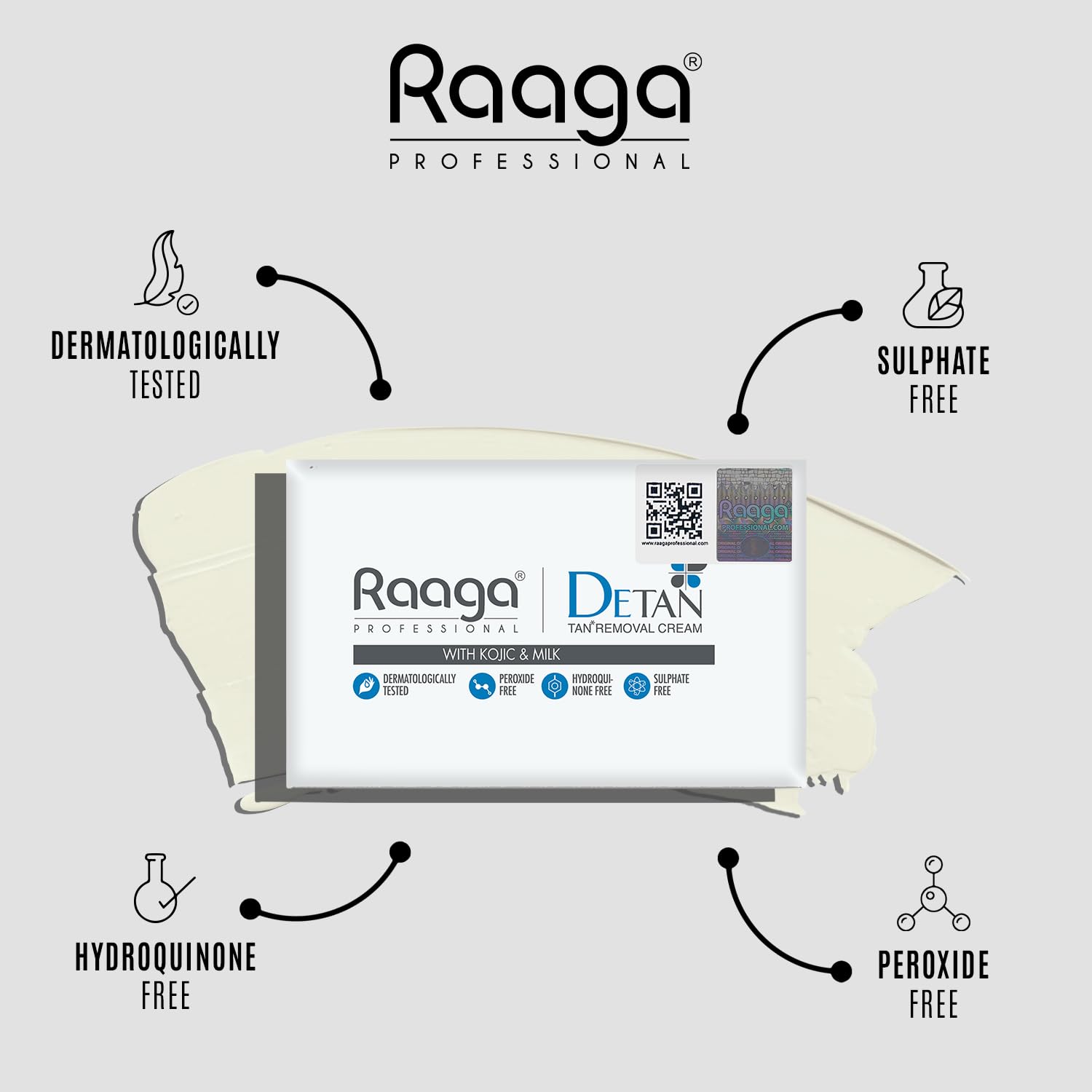 Raaga Professional De-Tan Pack | Tan Removal Cream with Kojic and Milk ...